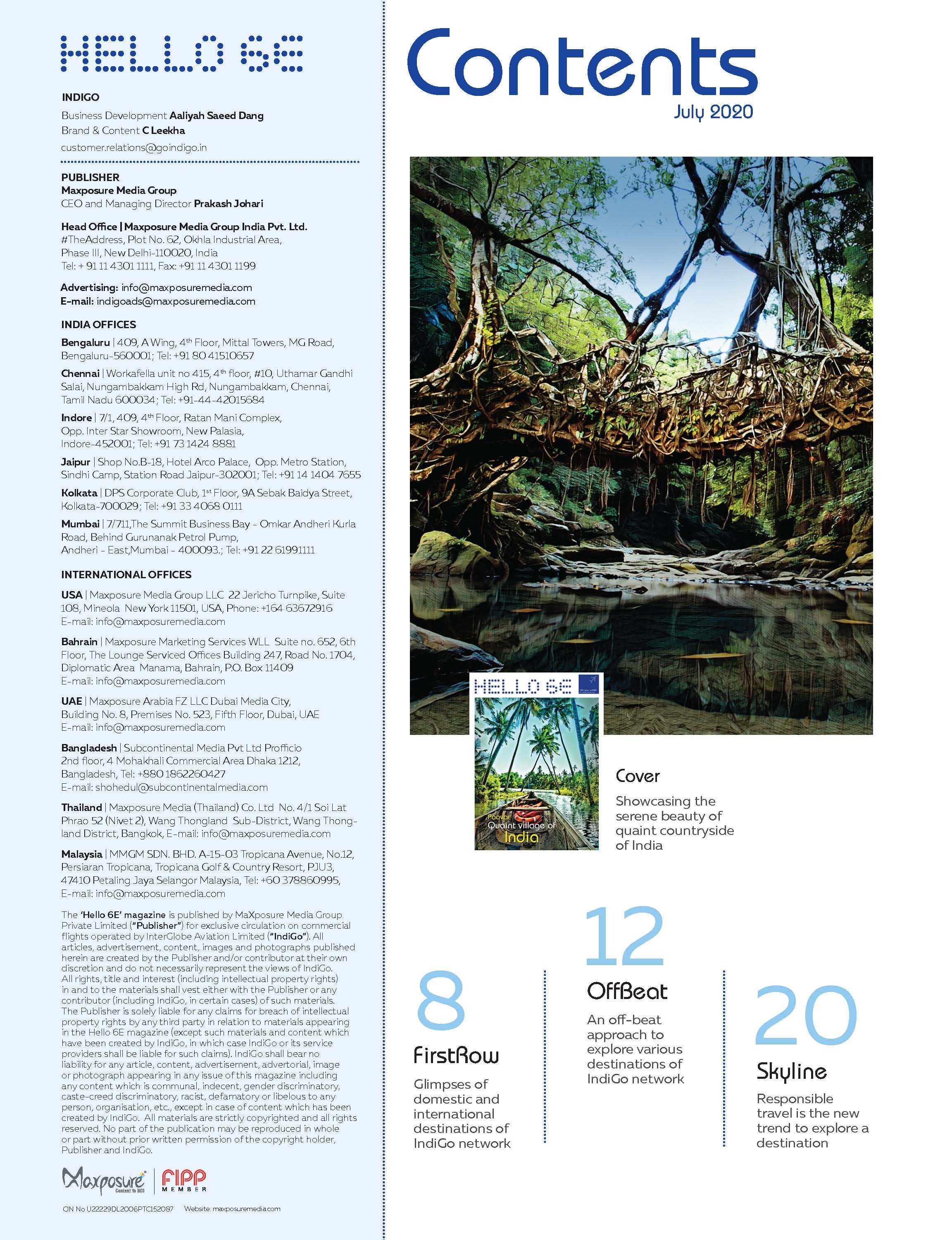 Hello 6E July 2020: Poovar Quaint village of india