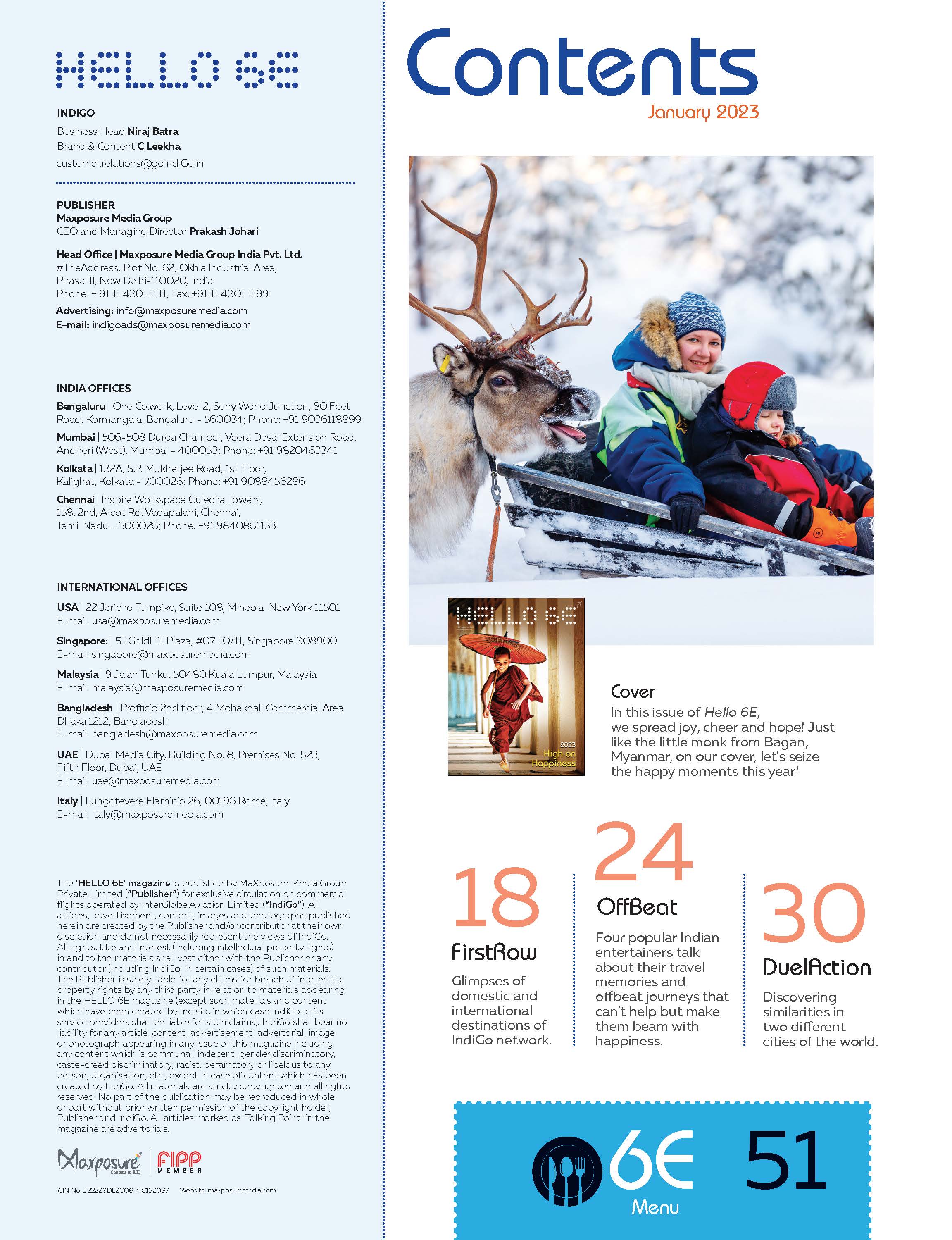 Hello 6E January 2023: High On Happiness