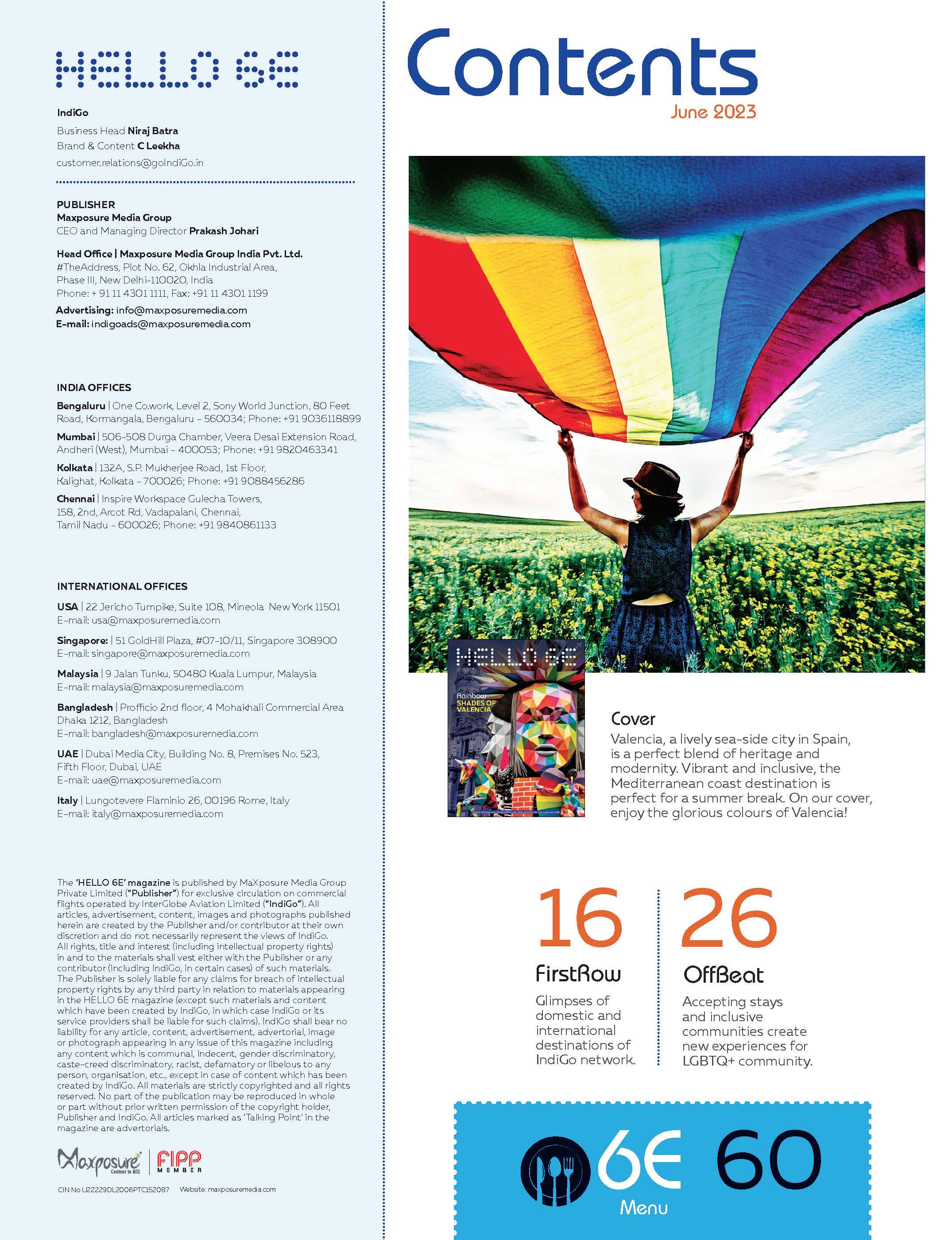 Hello 6E June 2023: Rainbow SHADES OF VALENCIA